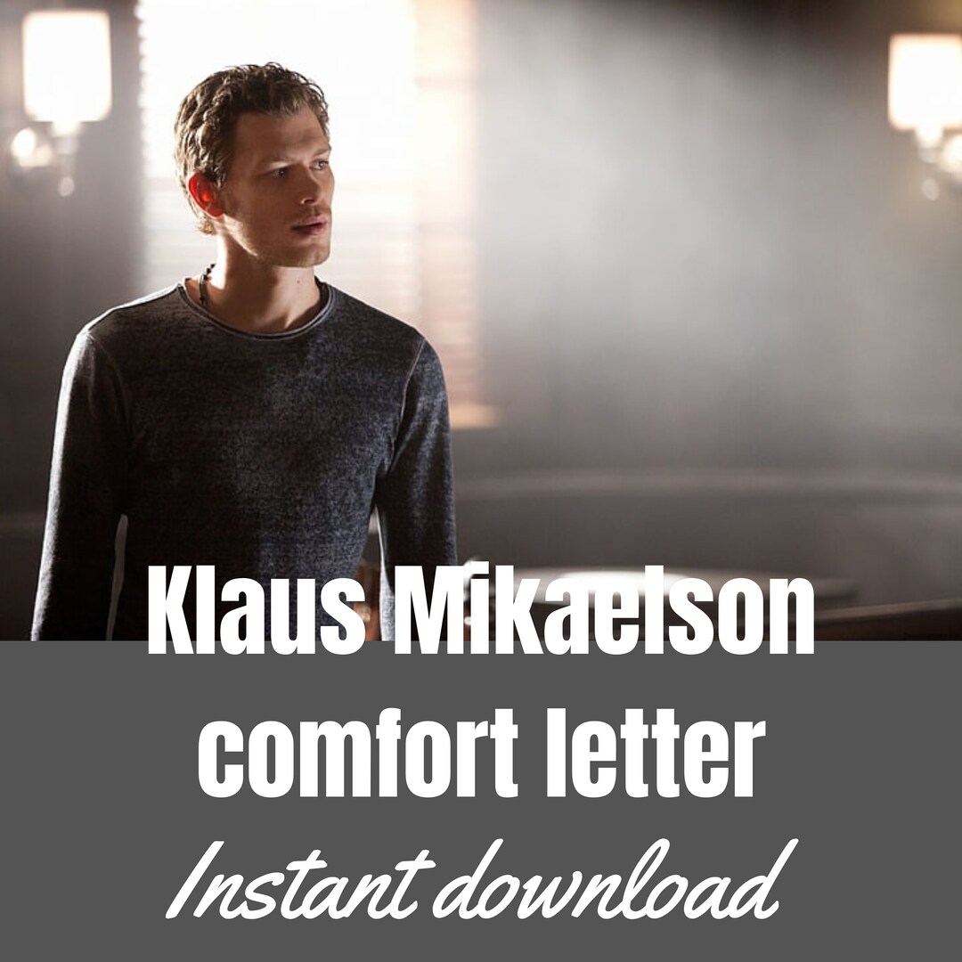 Klaus Mikaelson Comfort Letter - Etsy