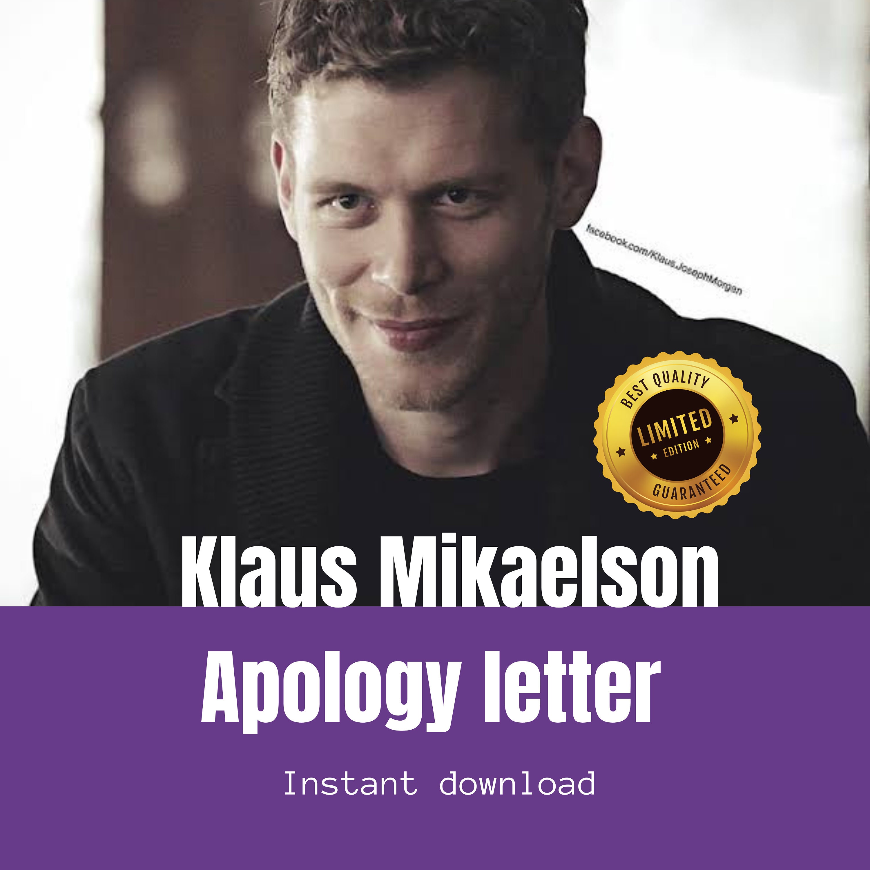 Klaus Mikaelson Apology Letter | Vampire Diaries Merch | Klaus Letter ...