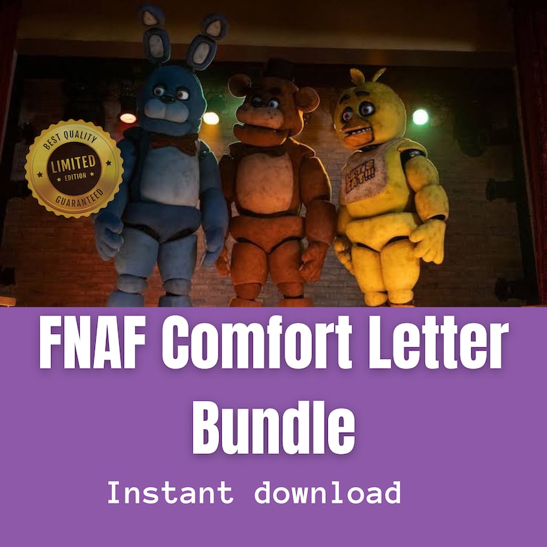 FNAF Comfort Letter Bundle Bonnie, Chica and Freedy Comfort Letters - Etsy