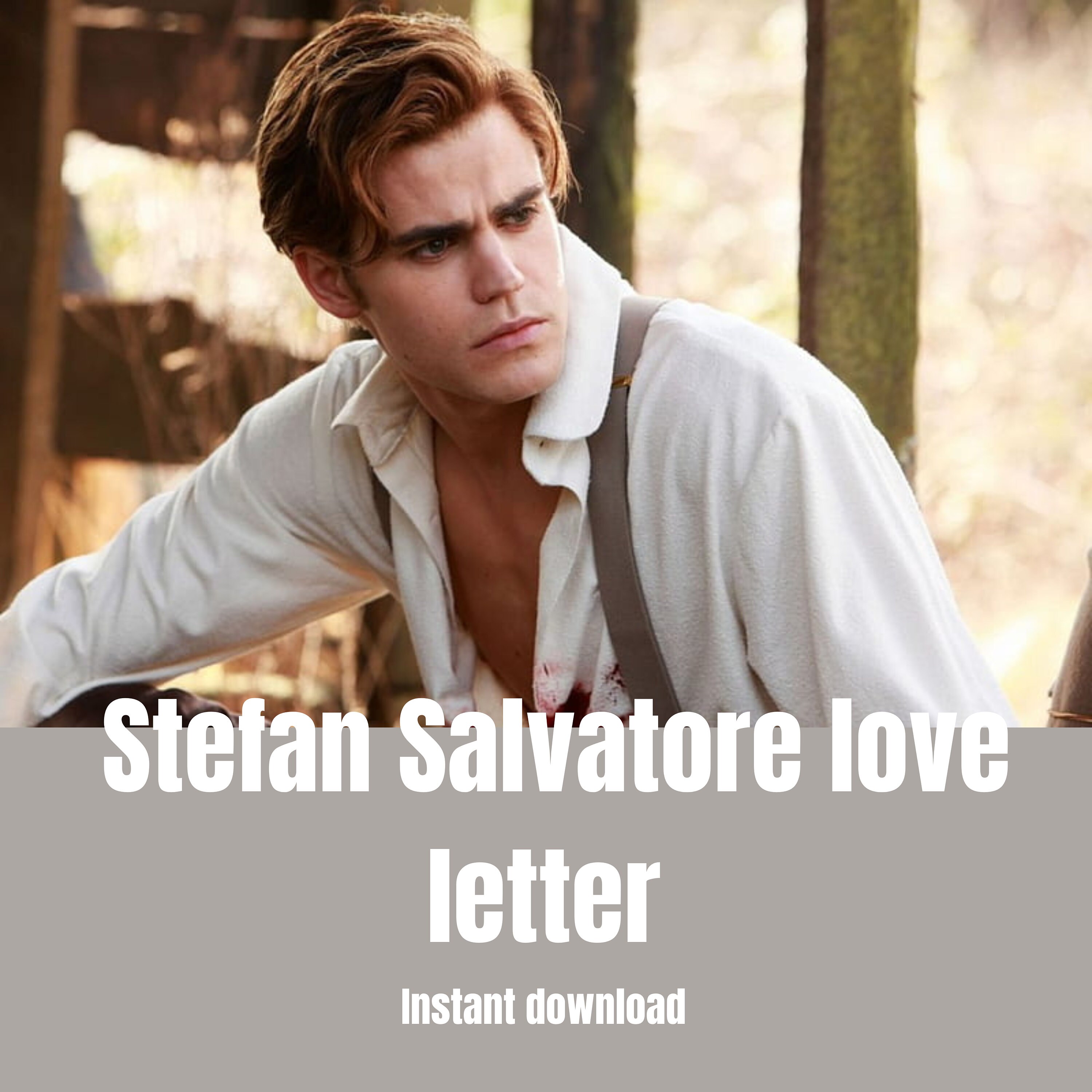 Stefan Salvatore Love Letter | Vampire Diaries Gift - Etsy
