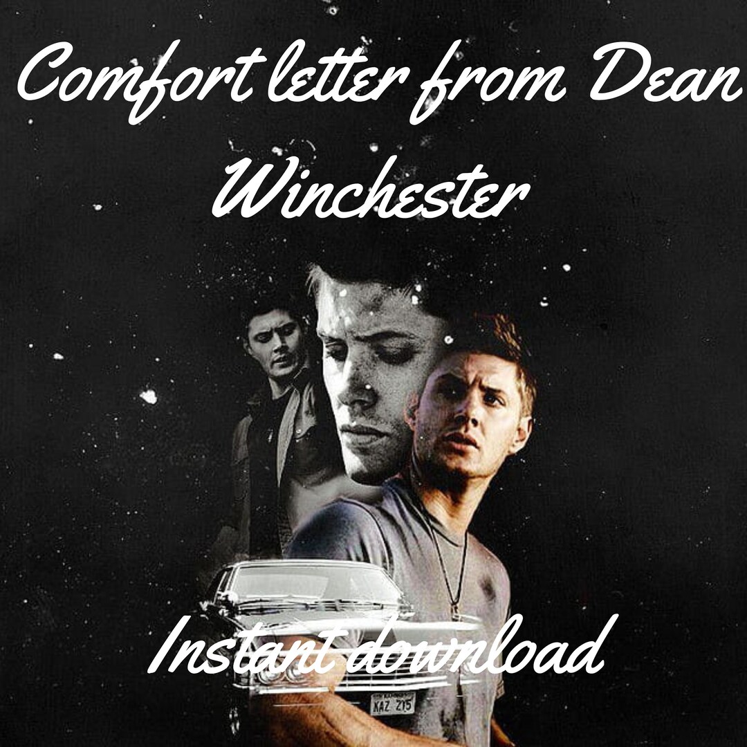Comfort Letter From Dean Winchester - Etsy