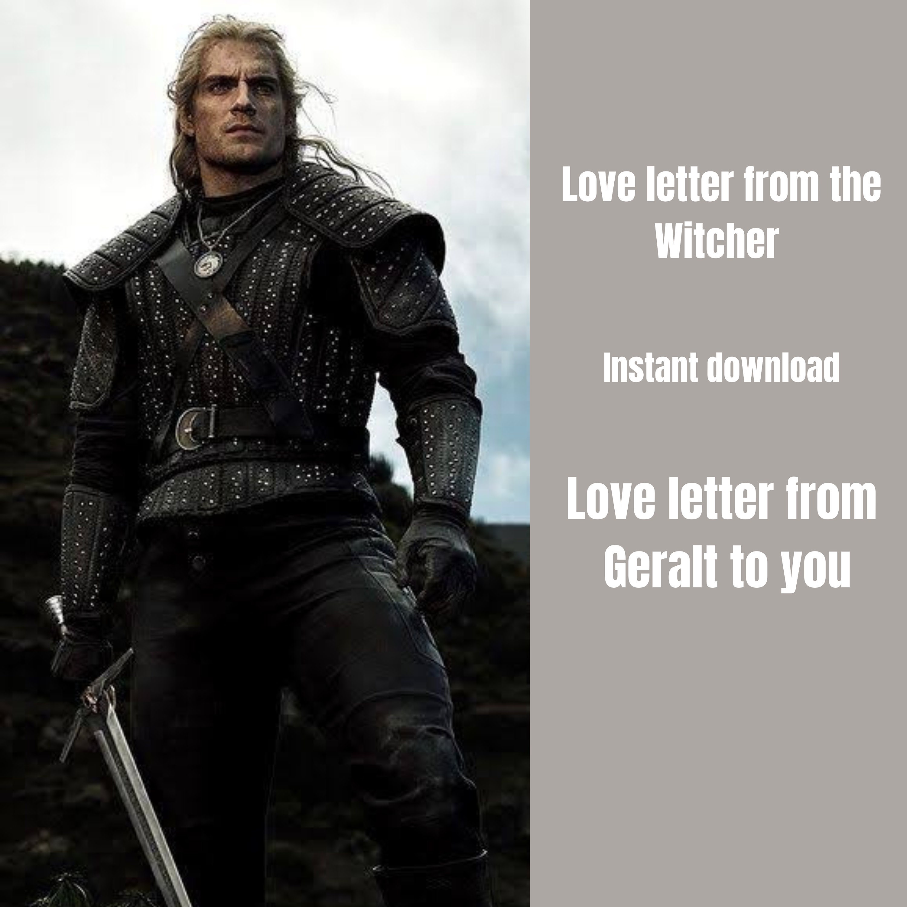 The Witcher Love Letter | the Witcher Gift | Gerlt - Etsy