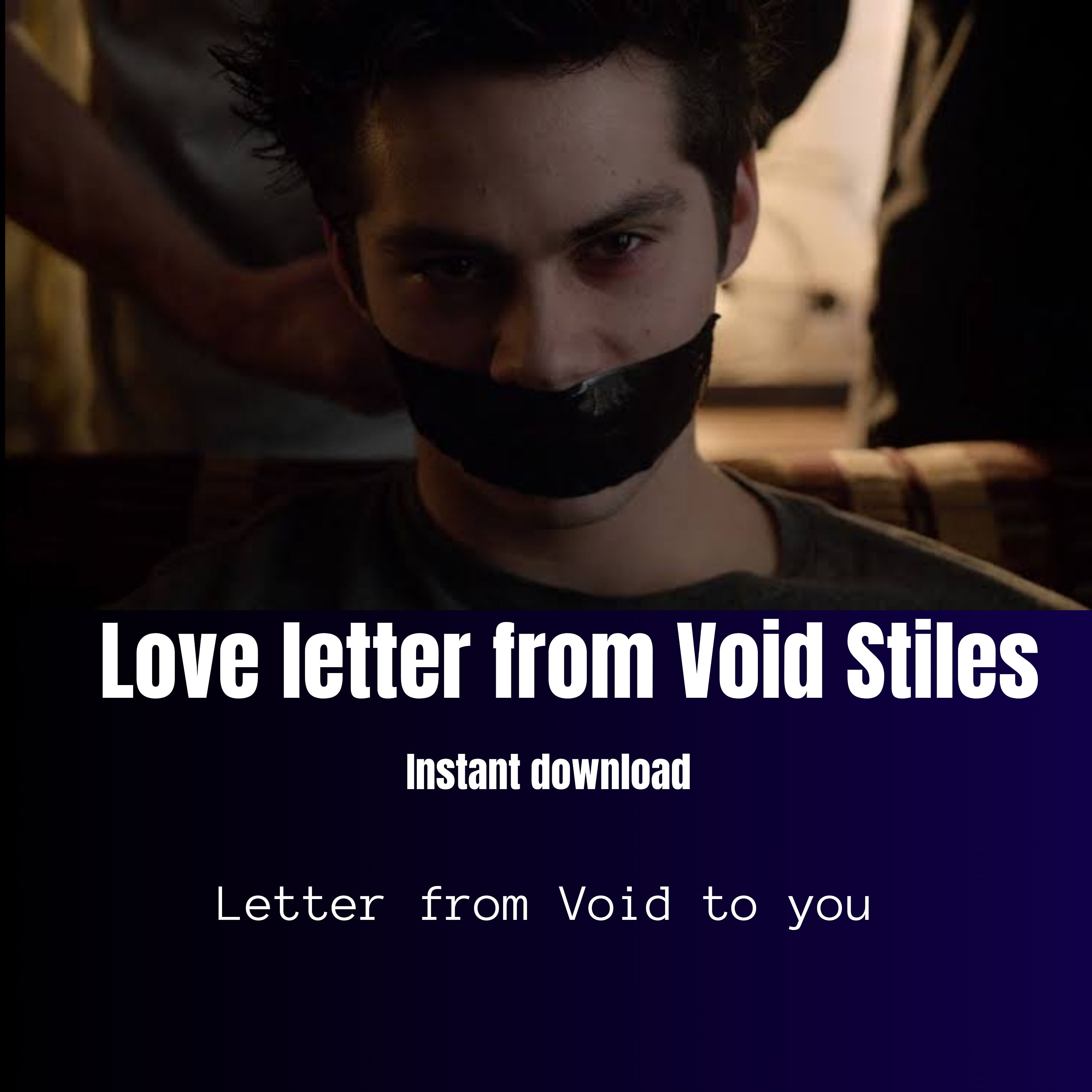Void Stiles Love Letter | Teen Wolf Love Letter | Stiles Gift | Teen ...