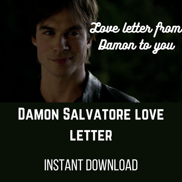 Damon Salvatore Letter - Etsy