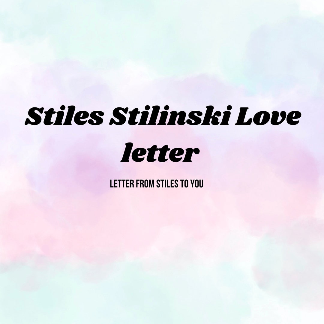Stiles Stilinski Love Letter | Teen Wolf Gift (PDF) - Etsy