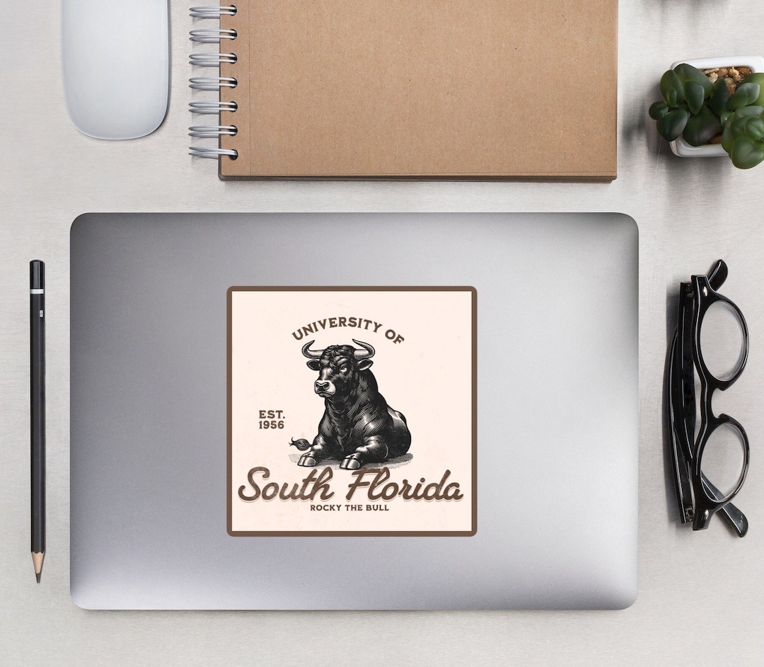 USF Vintage Sticker Bull Logo University of South Florida - Etsy