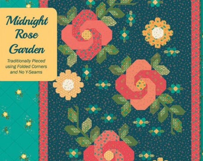 Midnight Rose Garden Quilt Pattern, From Ankas Treasures, by Heather ...