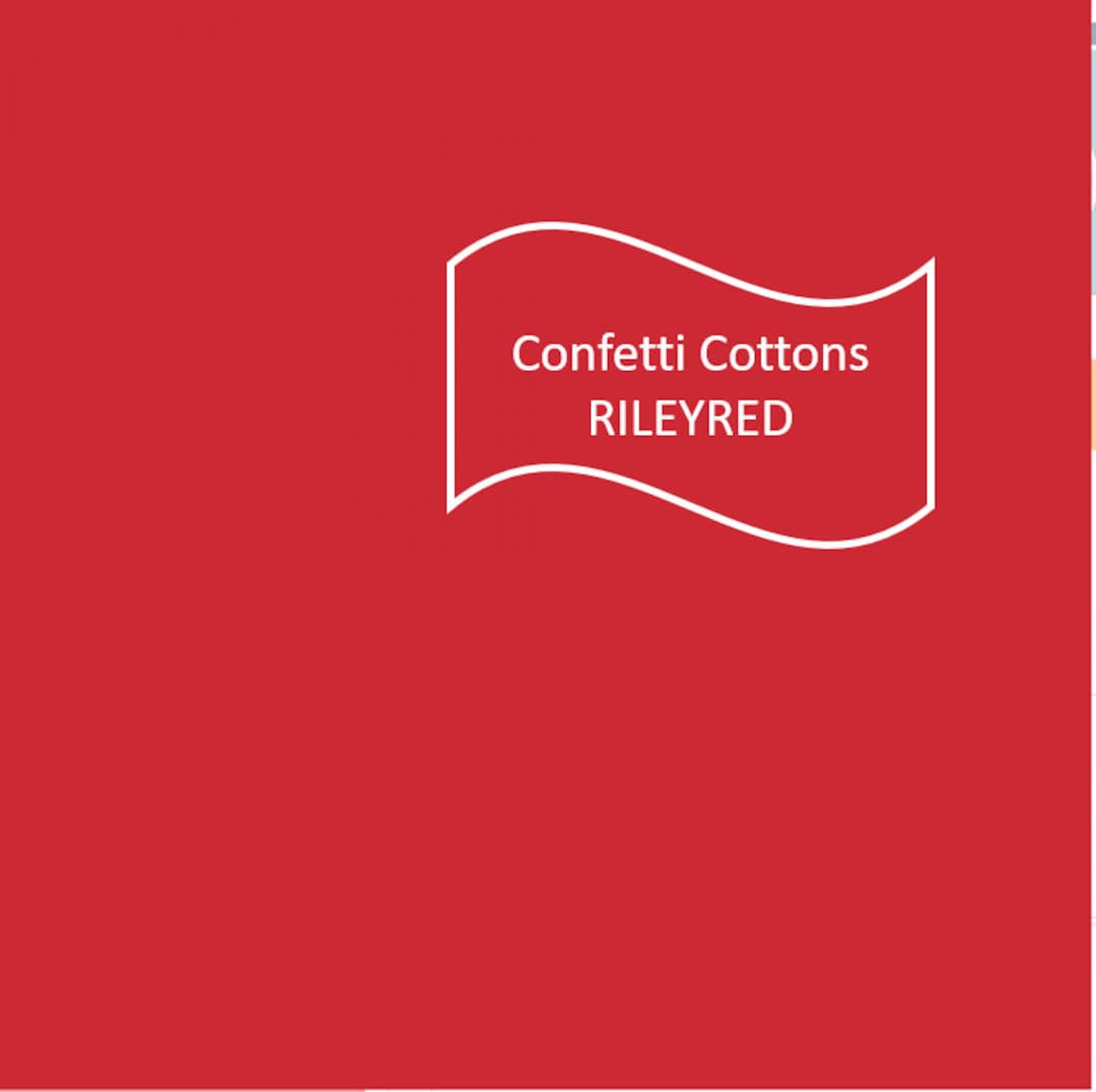End of Bolt 16 Inches, Riley Blake Confetti Cottons, Riley Red, Solid ...