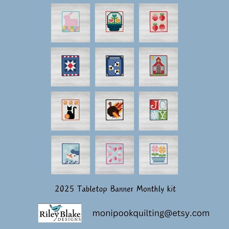 Tabletop Banners by Riley Blake Designs, Monthly Kit Subscription, 1 ...