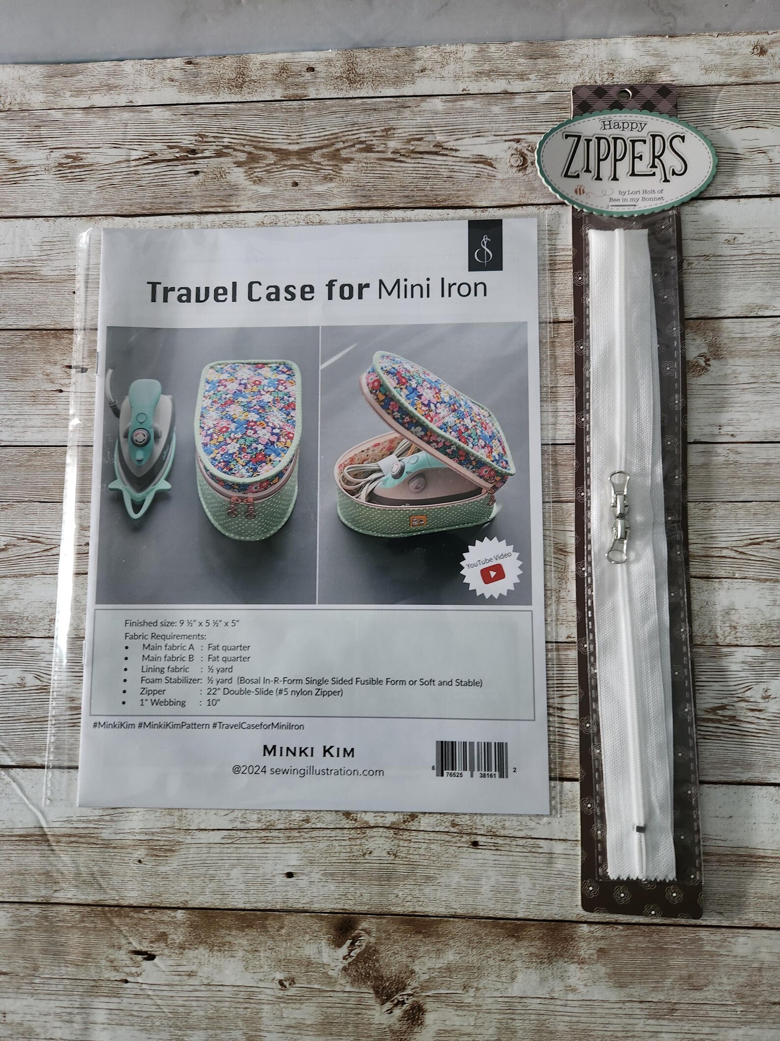 Minki Kim Travel Case for Mini Iron Pattern, Beginner Skill Level, a ...