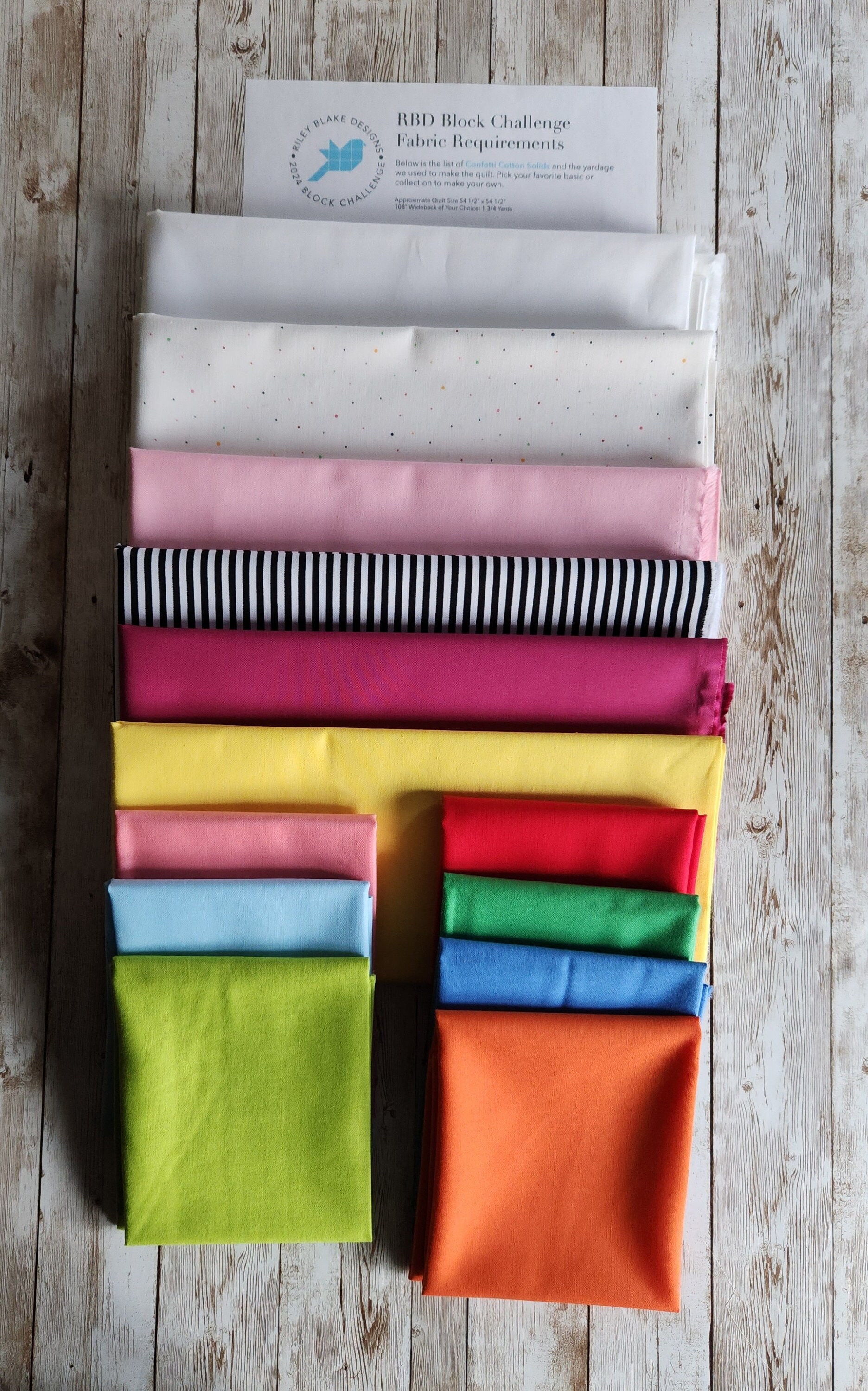 Fabric Kit for RBD 2024 Block Challenge, Riley Blake Designs Featuring ...