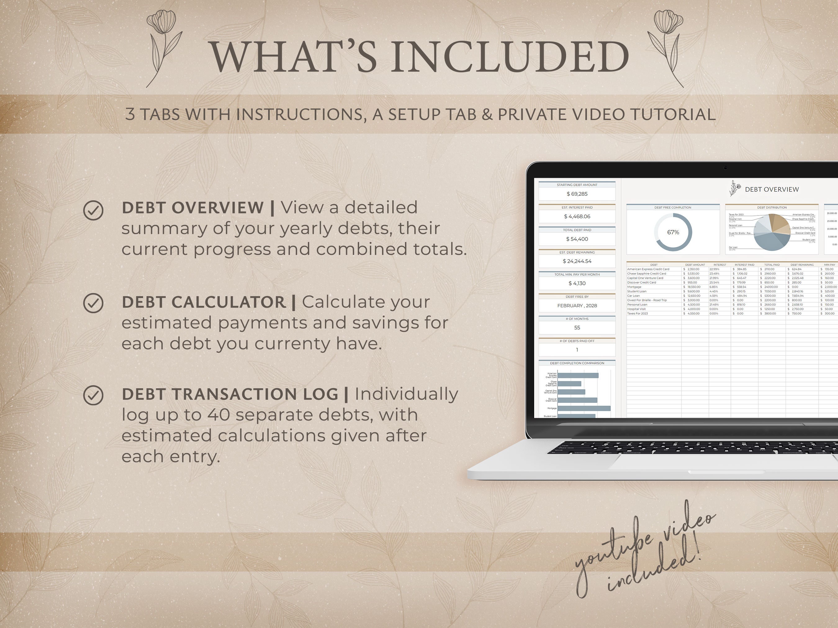 Debt Payoff Tracker Spreadsheet | Google Sheets Debt Repayment Planner ...