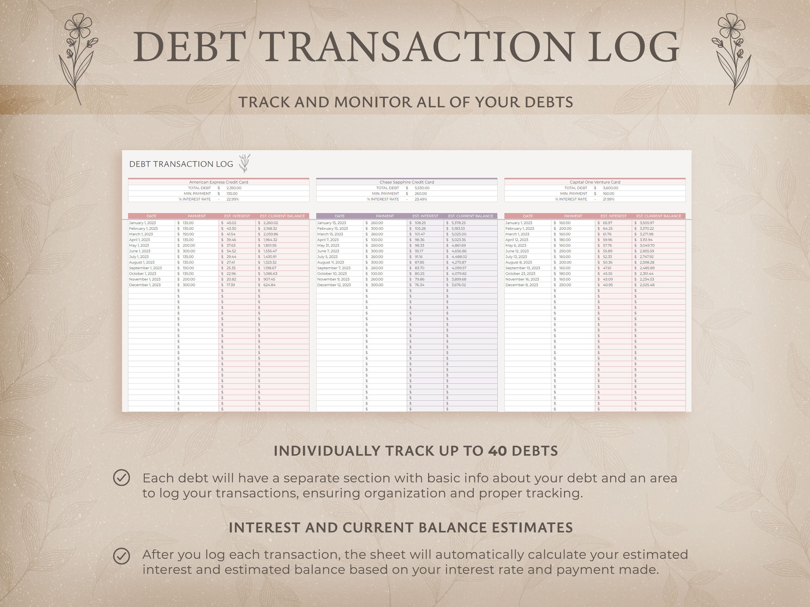 Debt Payoff Tracker Spreadsheet | Google Sheets Debt Free Digital ...