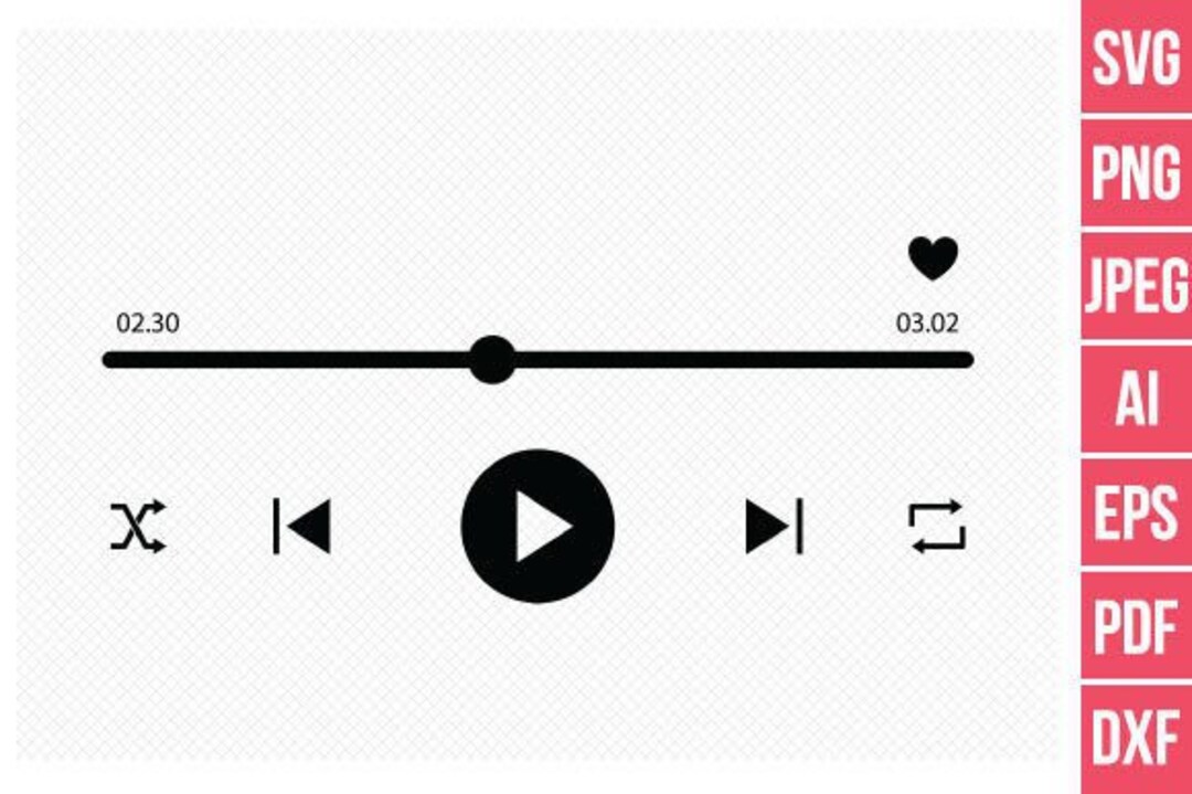 SVG Music Player - Etsy