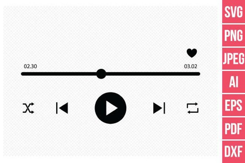 SVG Music Player - Etsy