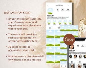 Post Template Mockup | Ig Profile Mockup | Instagram Layout Grid ...