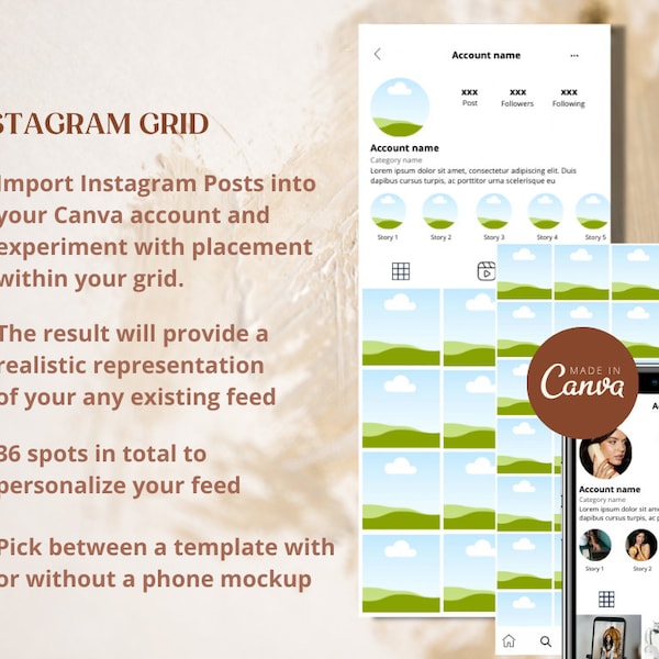 Grid Template - Etsy