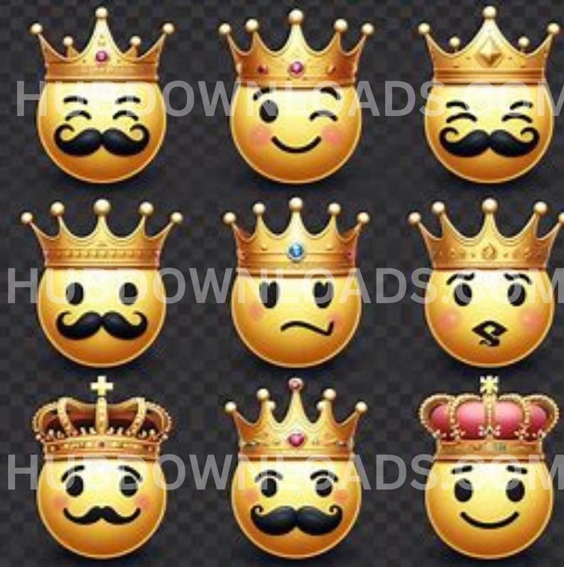 Digital Crown Emoji Bundle - Instant Download - Etsy