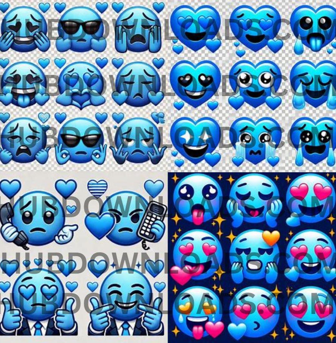 Blue Thug Emoji Digital Download | Instant PNG File | Perfect for ...