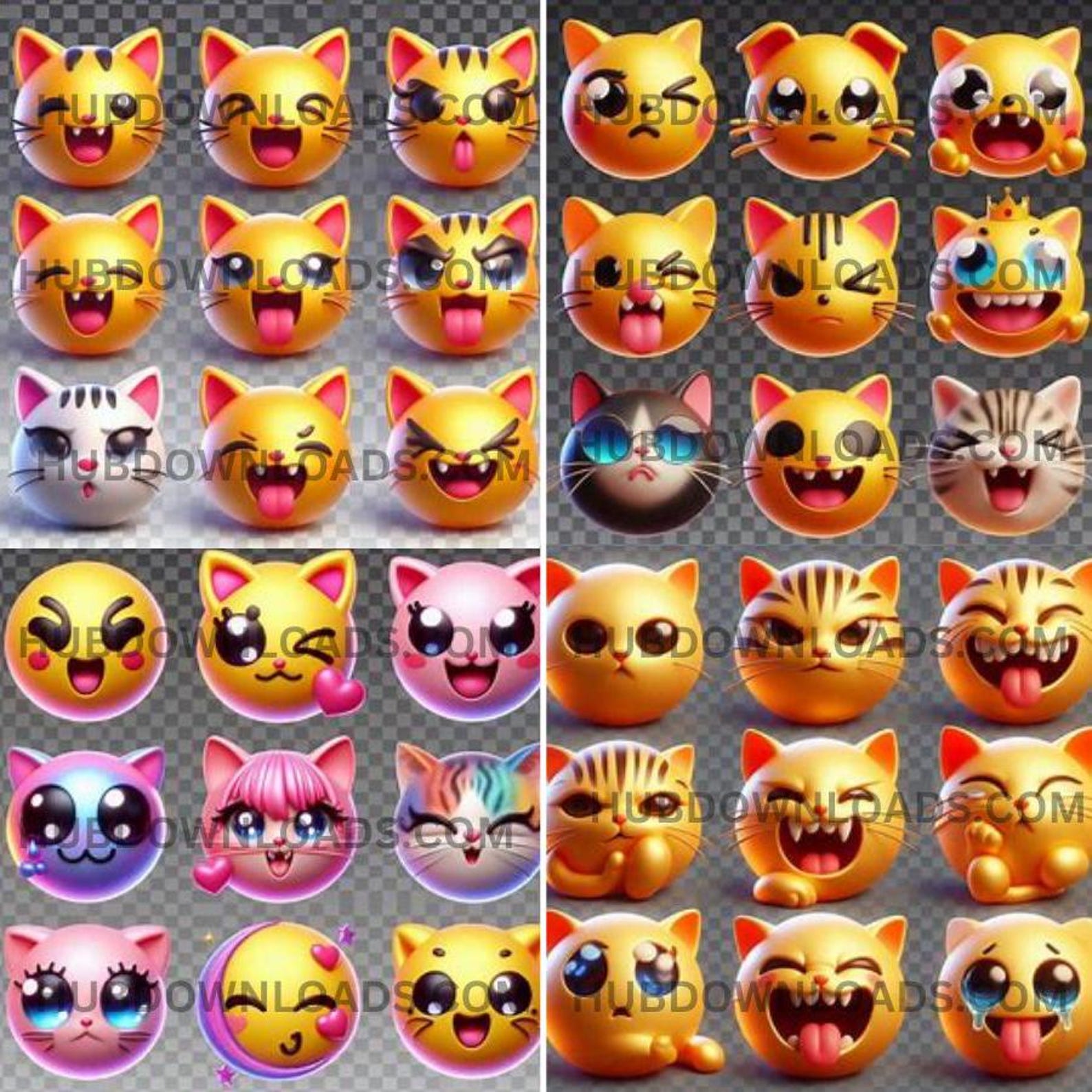 Adorable Mewing Kitty Cat PNG Instant Download Cute Feline Clipart for ...