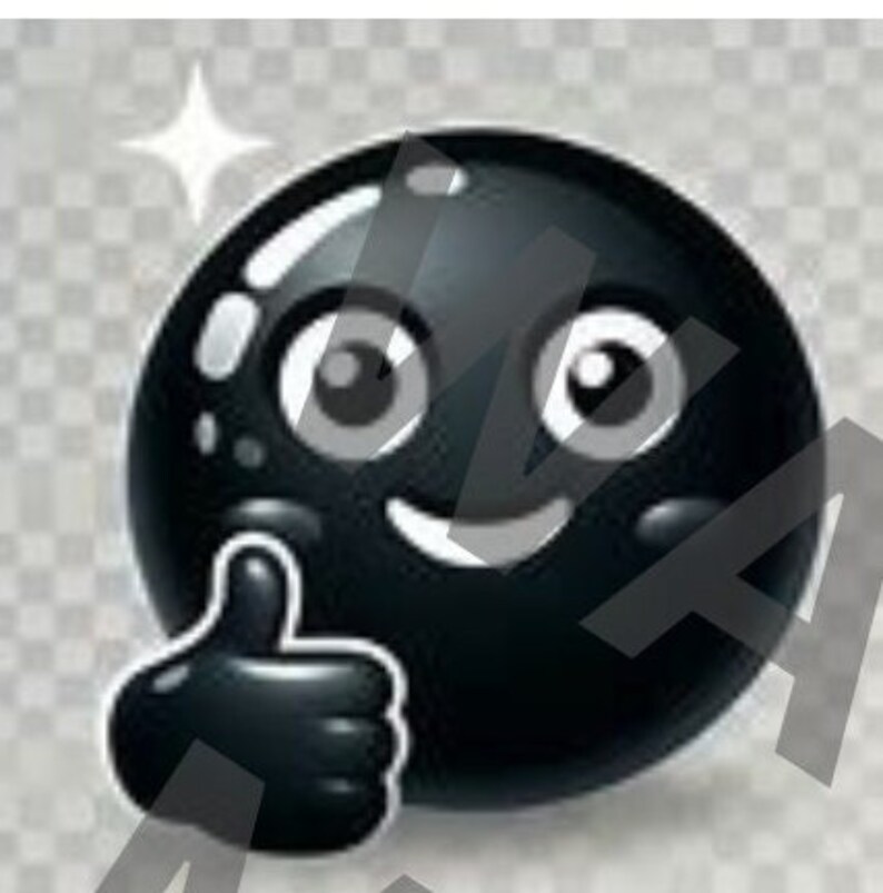 Expressive Black Emoji Stickers | Cute Thumbs up Pack | Funny Emoticon ...