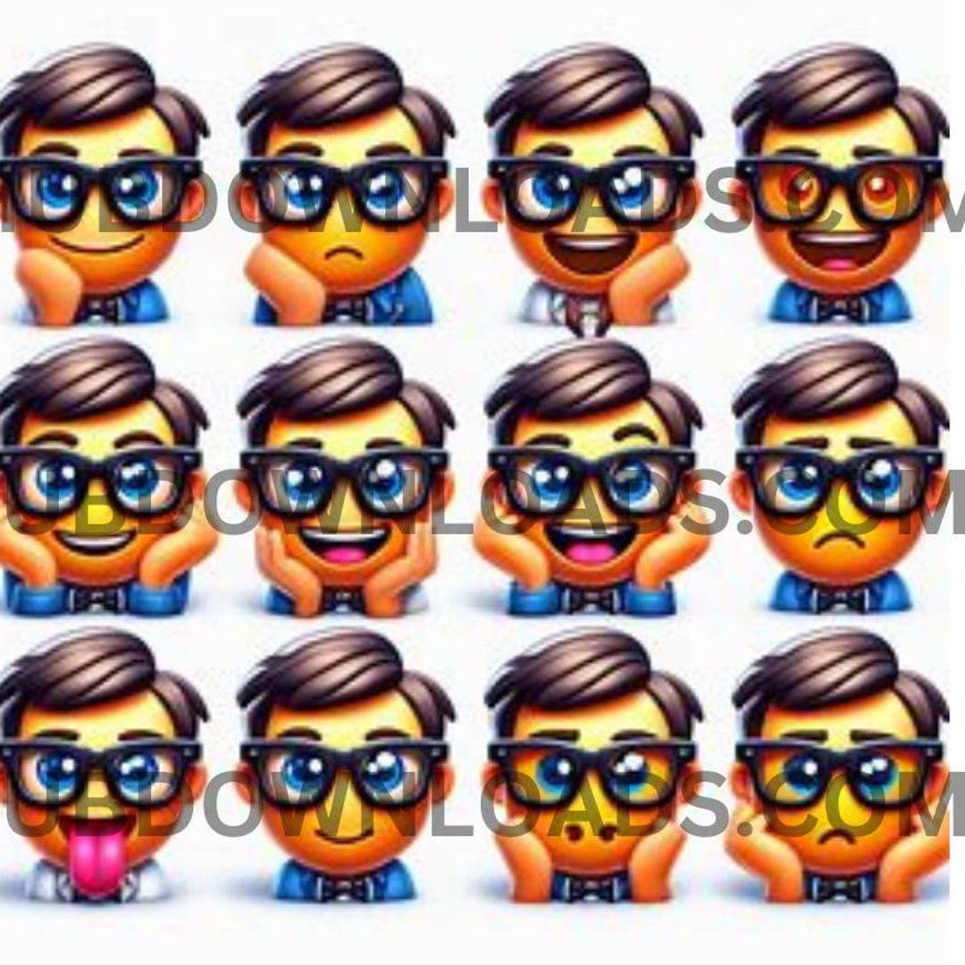 3D Nerd Emoji | Digital Download | Funny Emoji | Nerdy Emoji | Geeky ...