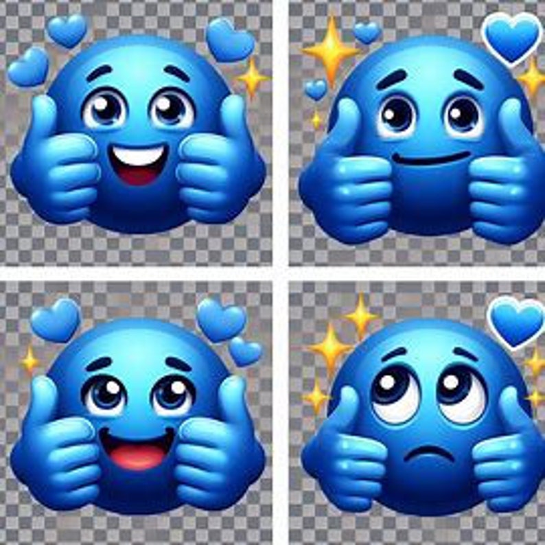 4 PNG Blue Emoji Downloads - Fun & Happy Emoticon Clipart for Crafting ...
