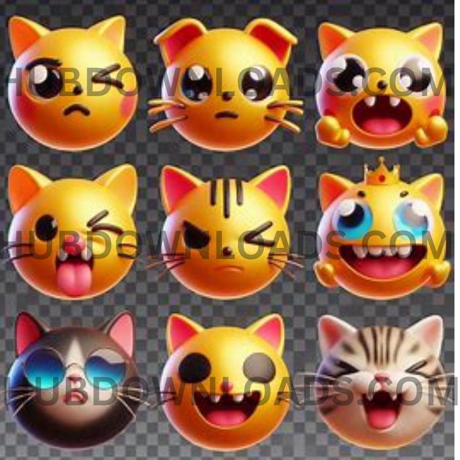 Adorable Mewing Kitty Cat PNG Instant Download Cute Feline Clipart for ...