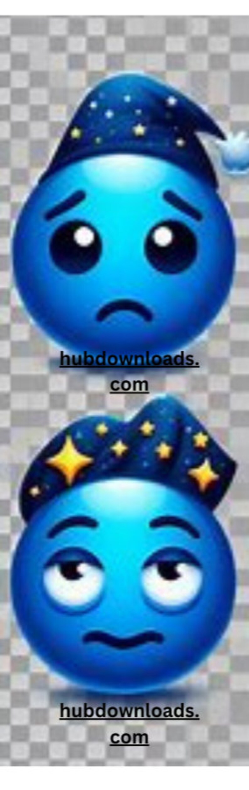 Blue Emojis Clipart Blue Mood Emojis Digital Download Planner Stickers ...