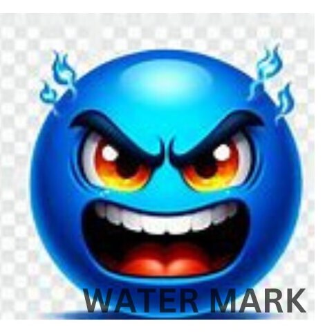 Angry Blue Emoji Digital Download | Printable Clipart | Instant ...