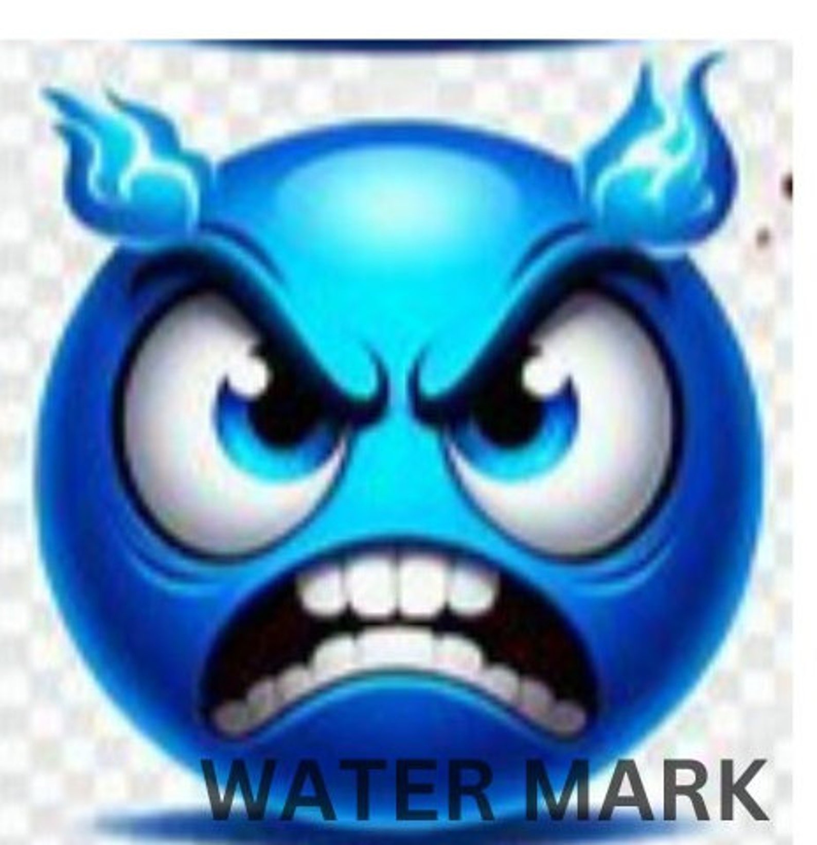 Angry Blue Emoji Digital Download | Printable Clipart | Instant ...