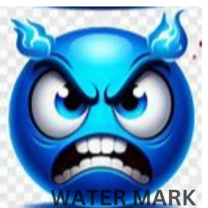 Angry Blue Emoji Digital Download | Printable Clipart | Instant ...