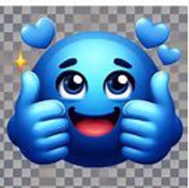 4 PNG Blue Emoji Downloads - Fun & Happy Emoticon Clipart for Crafting ...