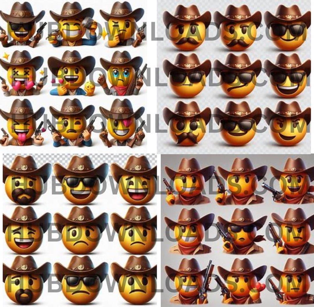 Cowboy Emoji PNG | Discord Emoji | Western Emojis | Country Emojis ...