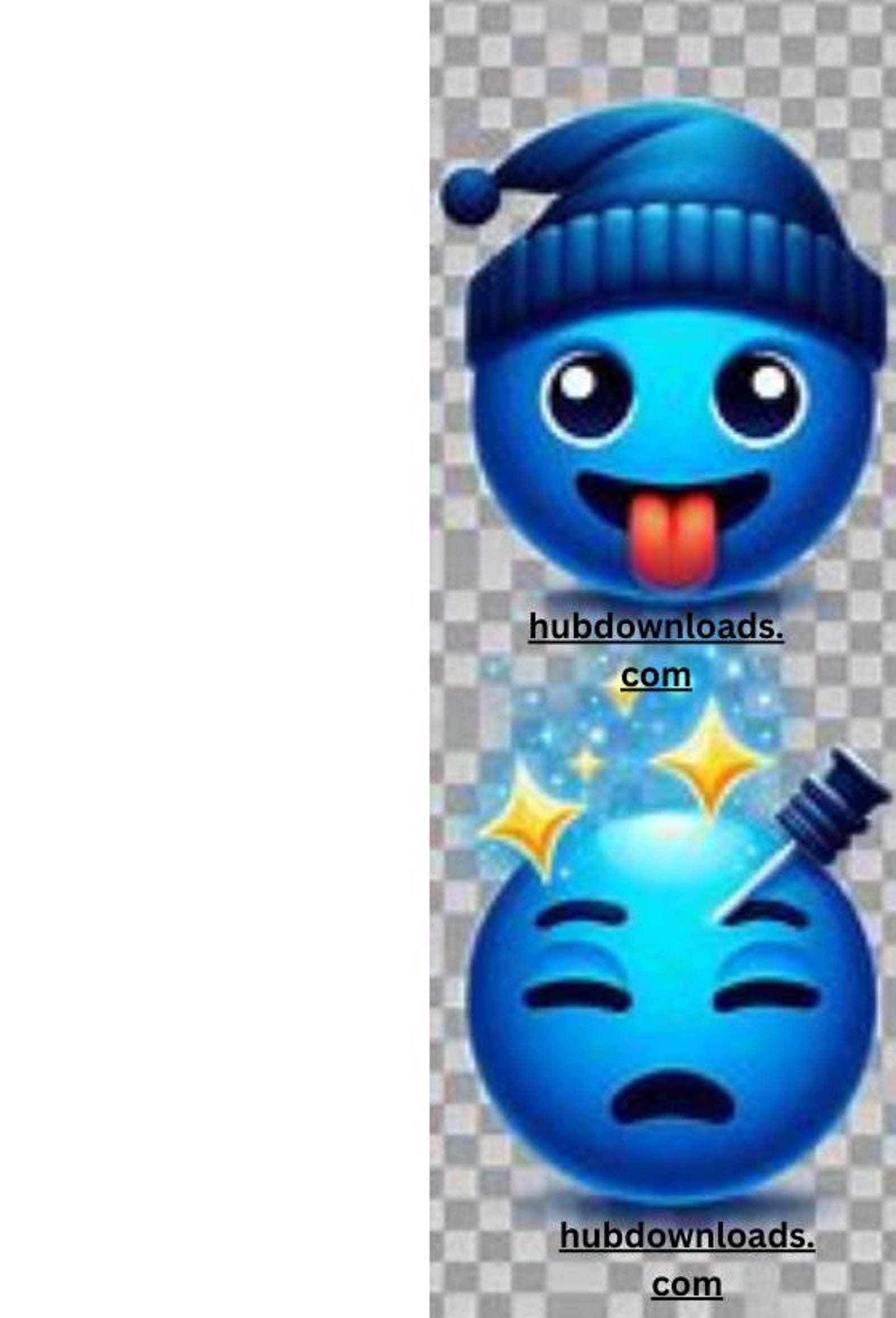 Blue Emojis Clipart | Blue Mood Emojis | Digital Download | Planner ...