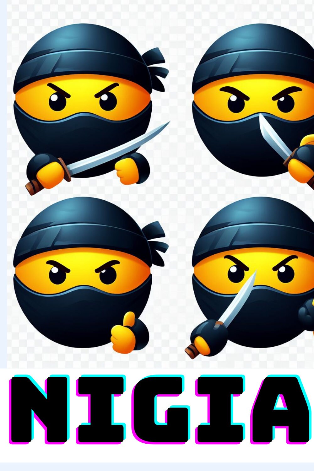 Ninja Emojis PNG Files - Etsy