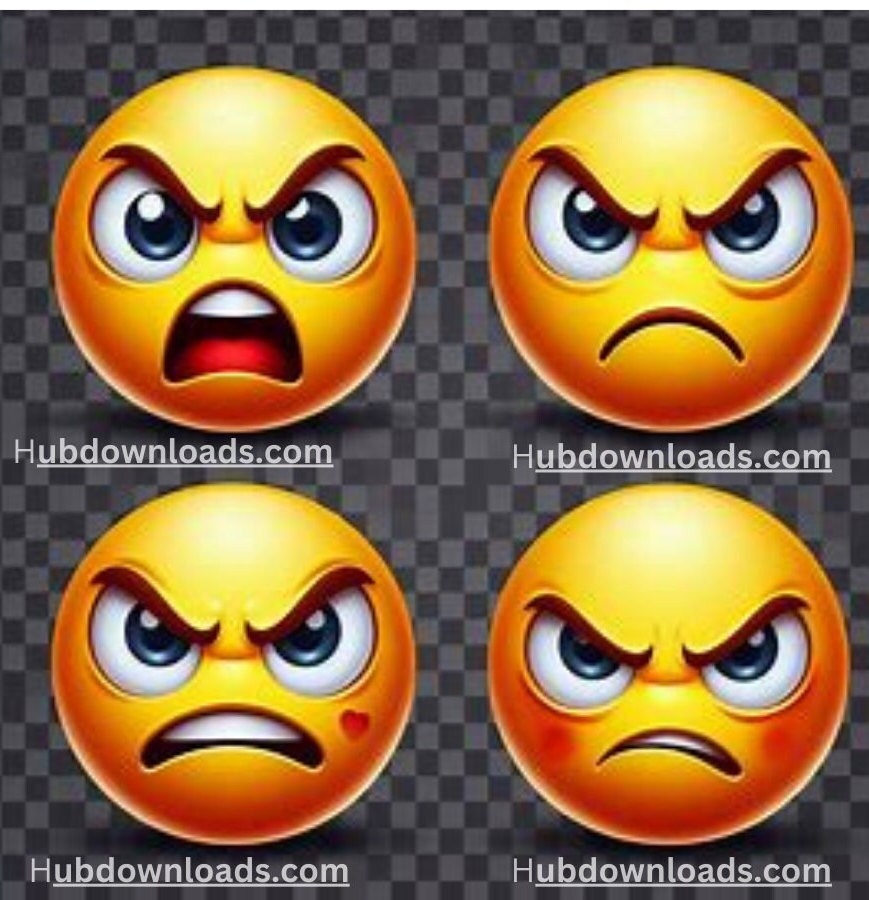 Angry Emoji Bundle | 12 Furious Face Pngs| Digital Download | Cricut ...