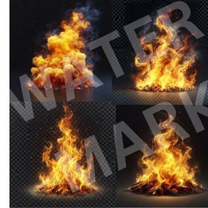 Enchanting Fire PNG Overlay| Realistic Flames | Digital Download ...
