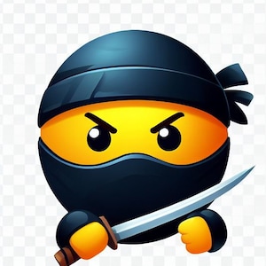 Ninja Emojis PNG Files - Etsy