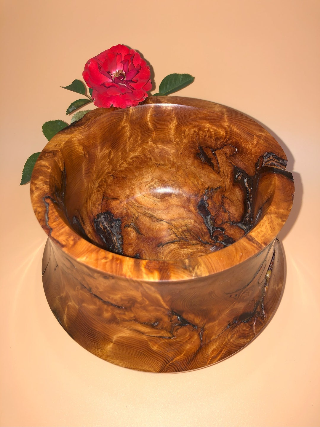 After Holidays 30% off Pine Burl Bowl Made in Oregon. Intense Swirling ...