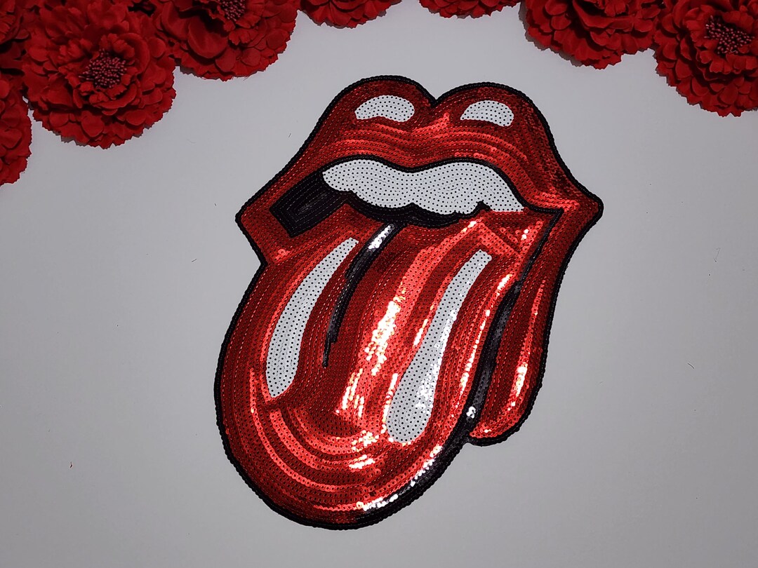 Rolling Stones Patch, Sequin Patch Tongue Patch, Iron On - Etsy