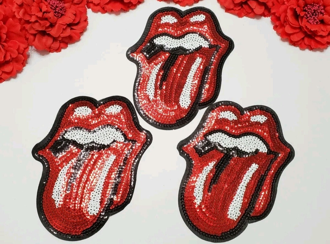 3pc/set, Rolling Stones Patches, Sequin Patches, Iron on Tongue Patch ...
