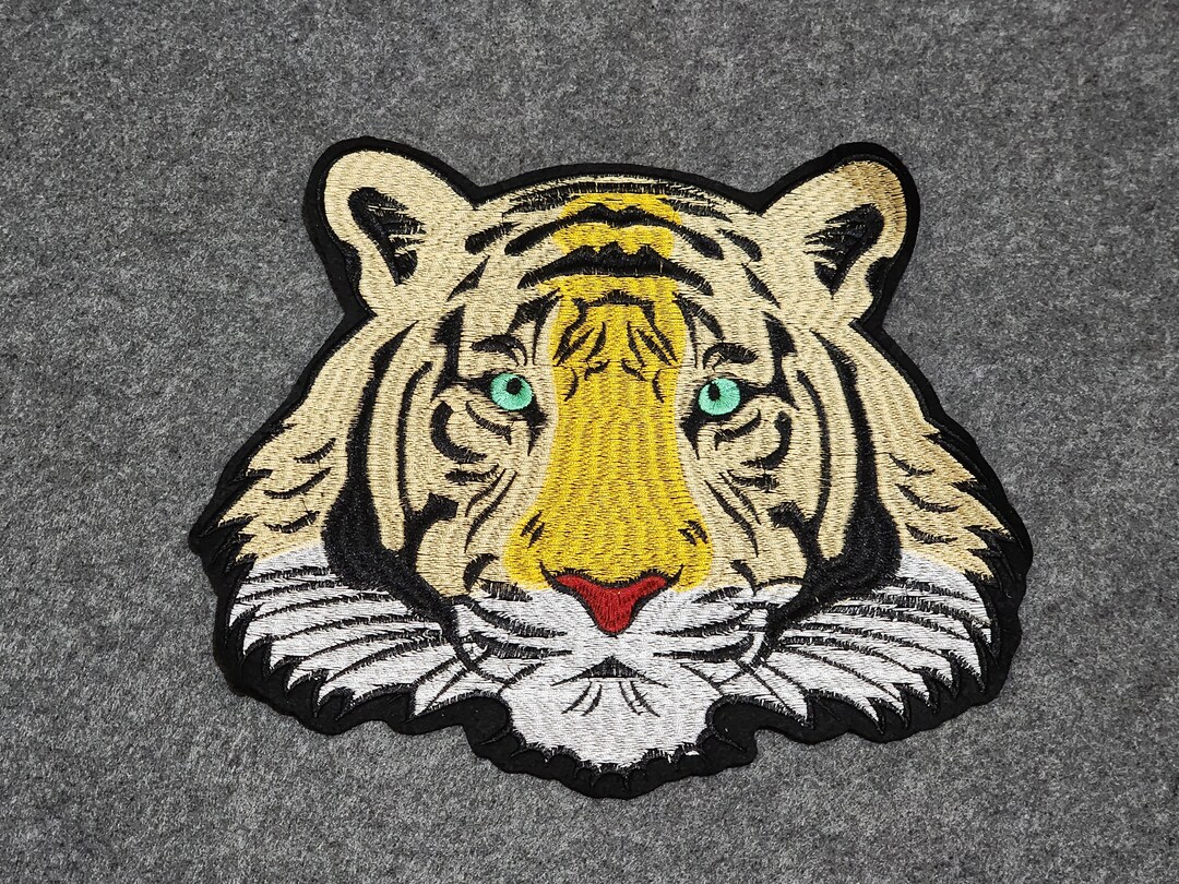 Tiger Head Patch Fashion Animal Patch Iron on Embroidered - Etsy