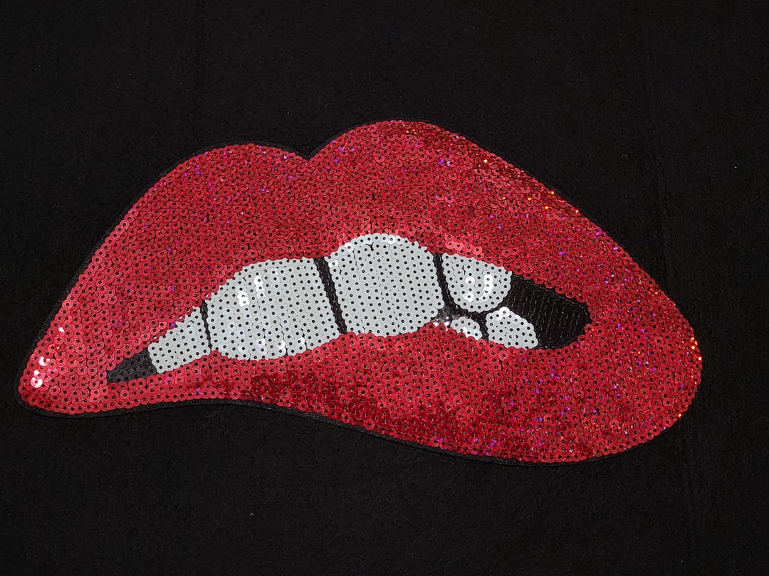 Lip Patch, Lips Patch, Sequin Patch, Iron on Lips Patch - Etsy