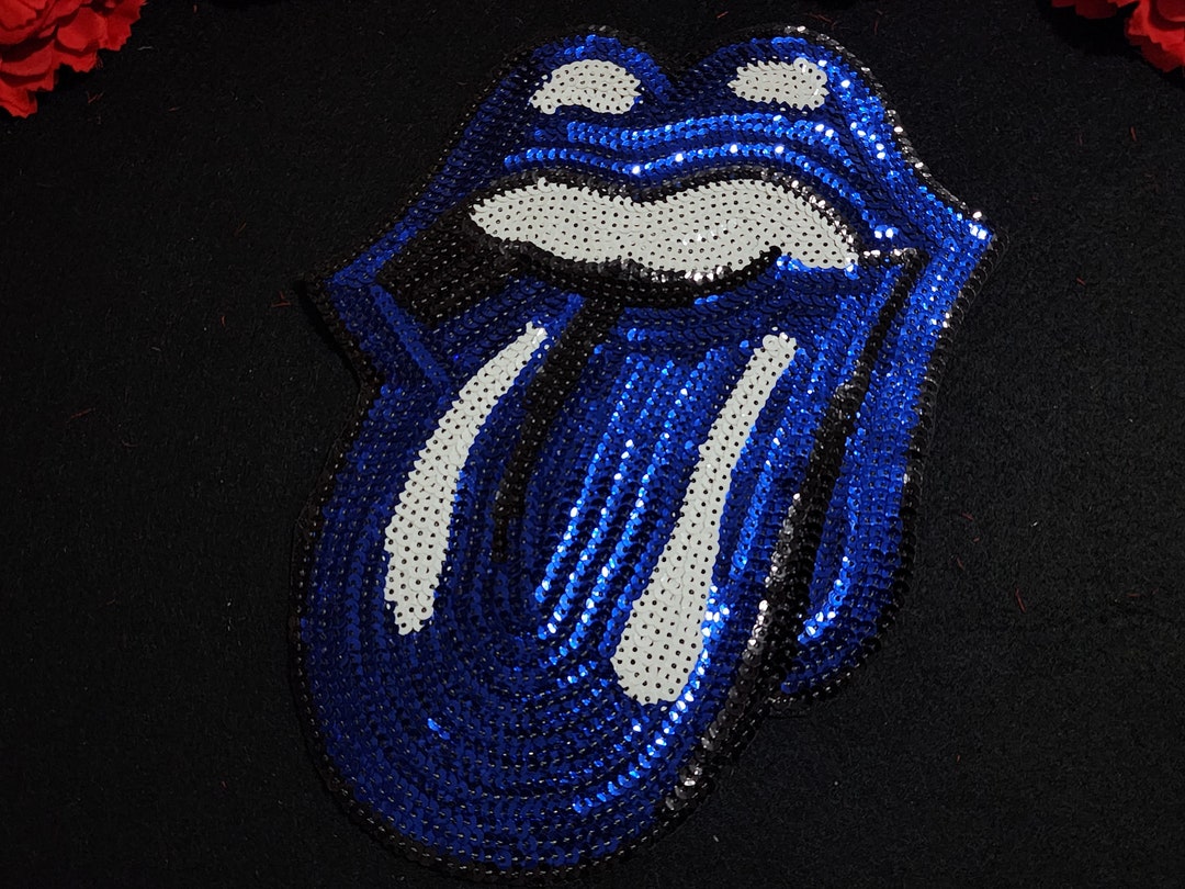 Rolling Stones Patch, Sequin Patch, Large Tongue Patch, Iron On - Etsy