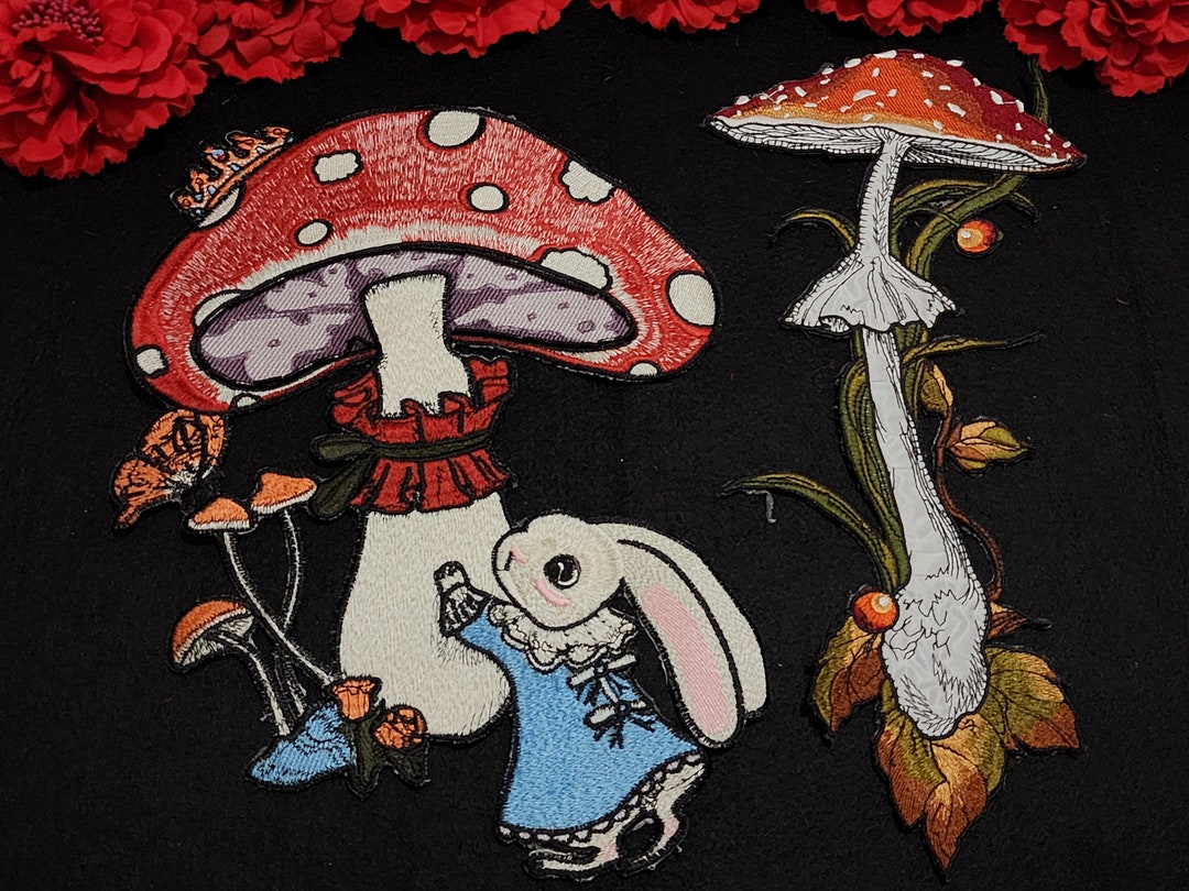 2pc/set, Fashion Mushroom Patches, Iron on Embroidered Patches - Etsy