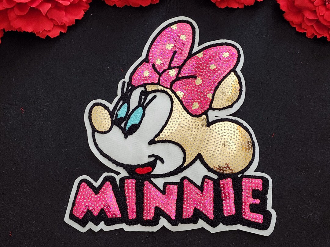 Sequin Fashion Patches, Iron on Minnie Mouse Patch - Etsy