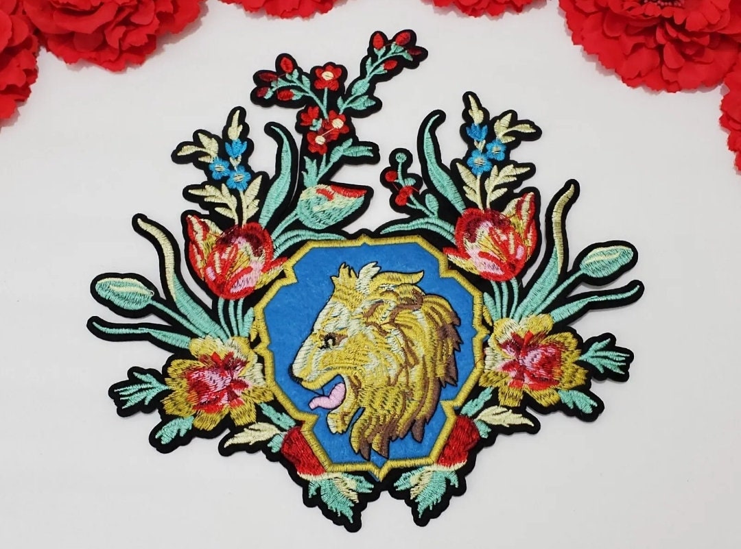 Lion Head Patch, Fashion Animal Patch, Iron on Embroidered Patch - Etsy