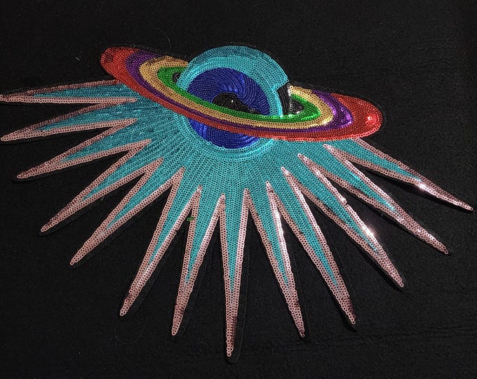 UFO Patch, Fashion Iron on Planet Patch - Etsy
