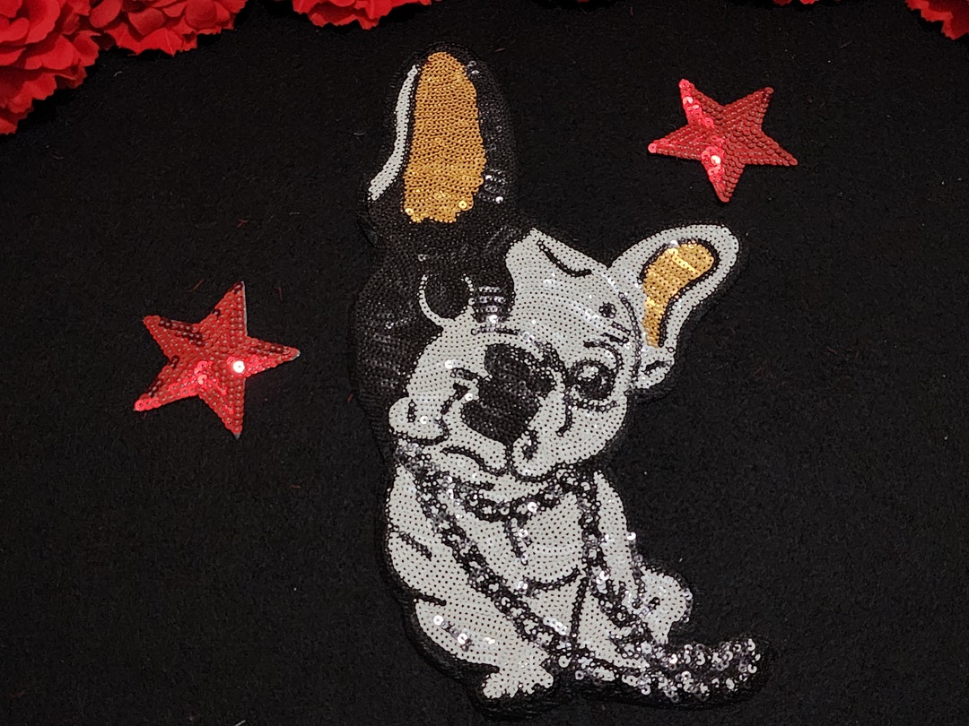 3pc/set, Large Dog Patch, Fashion Iron on Animal Patch,sequin Star ...